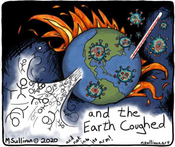 Editorial cartoon: It's Earth Day and the earth reacts - Mission Local