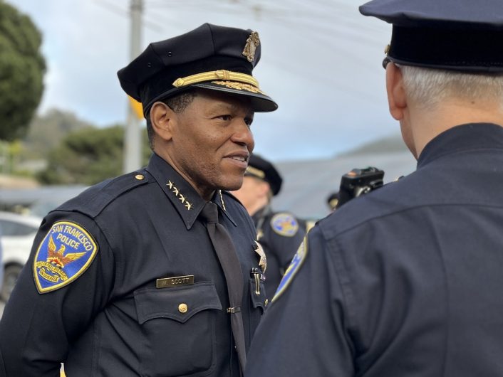 Police watchtower installed at 24th St. BART Plaza