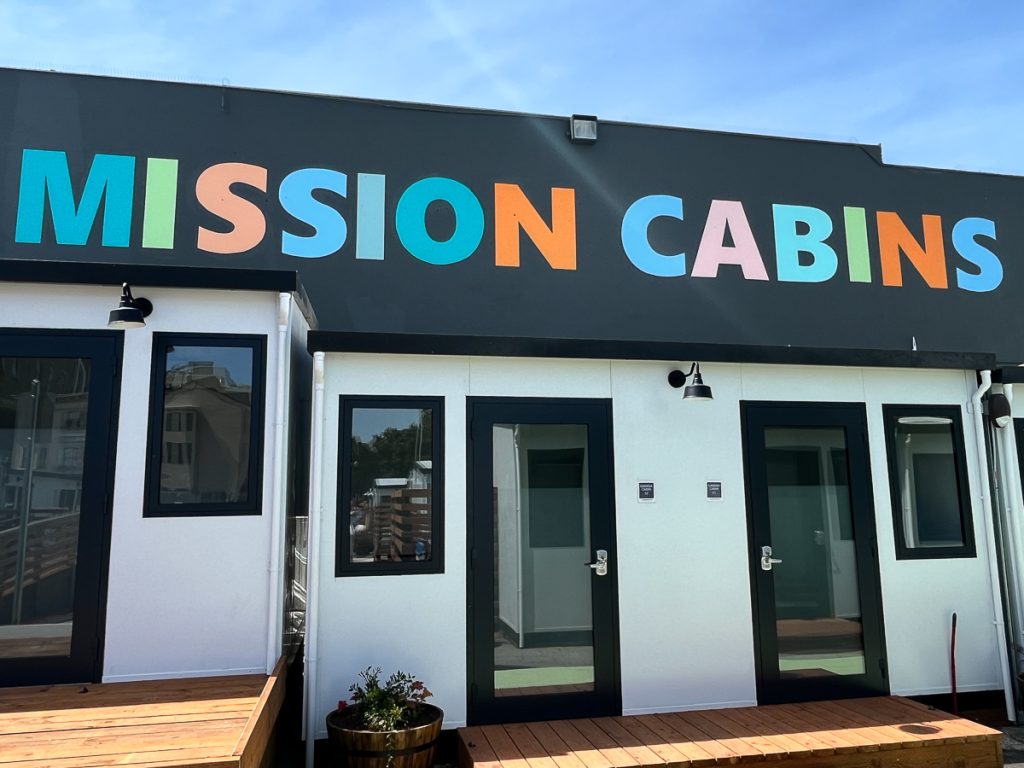 ‘Mission Cabins’ for homeless open today at 16th St. BART plaza