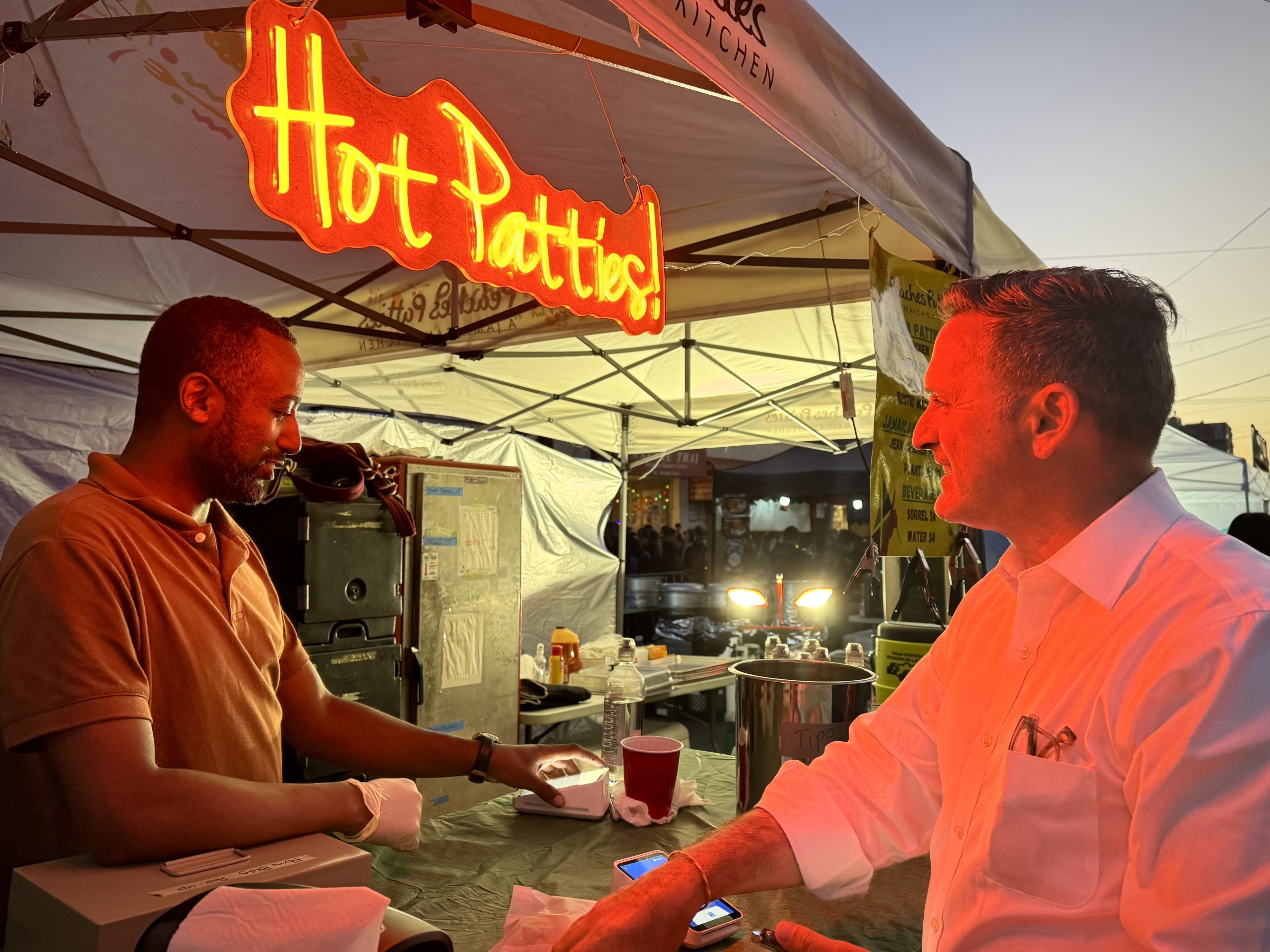 The Sunset Night Market was simply too packed to campaign