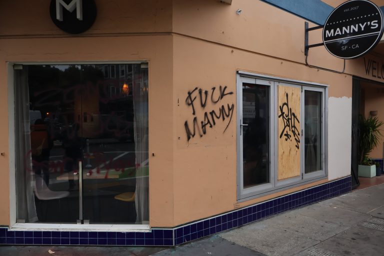 Manny’s Cafe hit with personal vandalism during anti-ICE protest