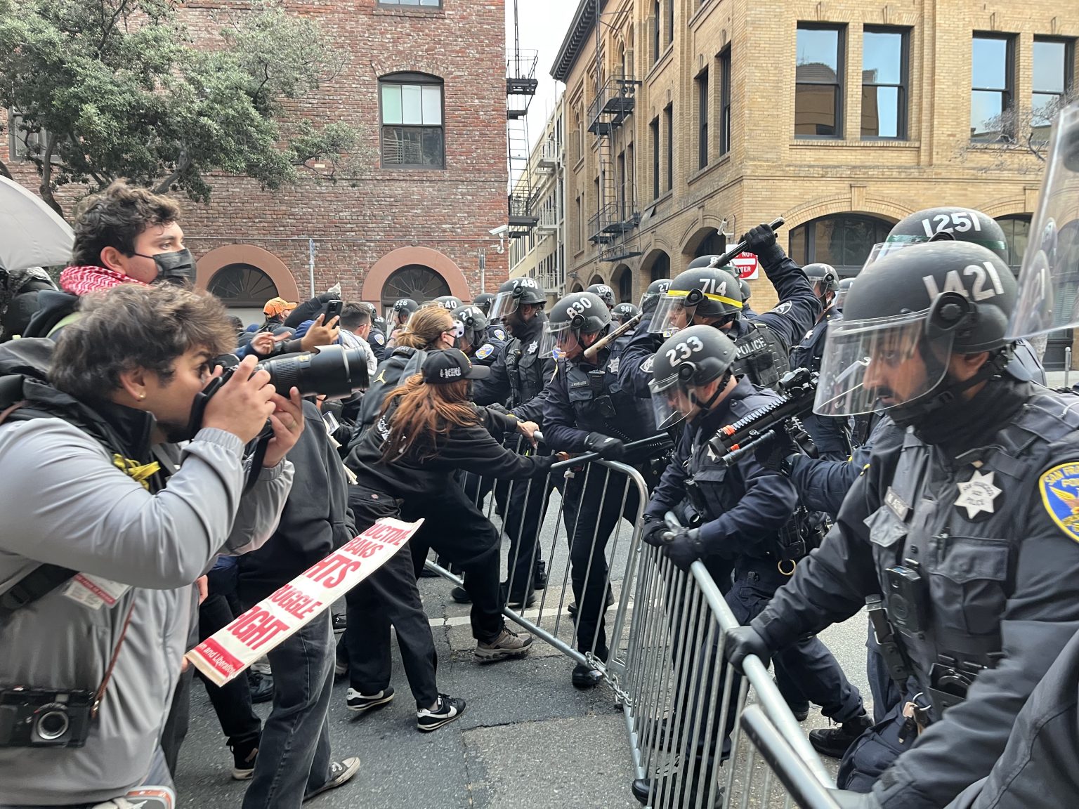 Police watchtower installed at 24th St. BART Plaza