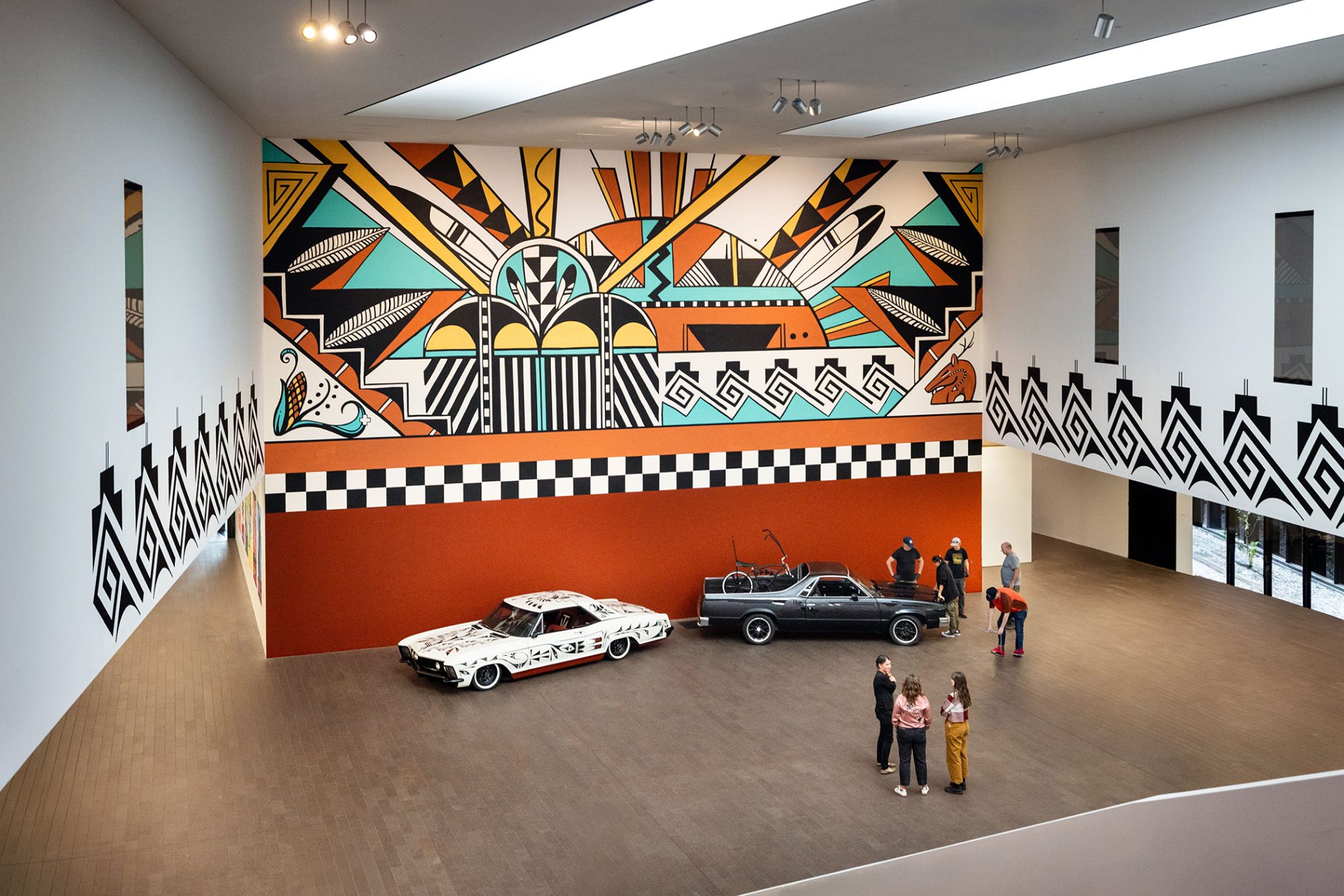Rose B. Simpson parks a 1964 Buick inside the de Young