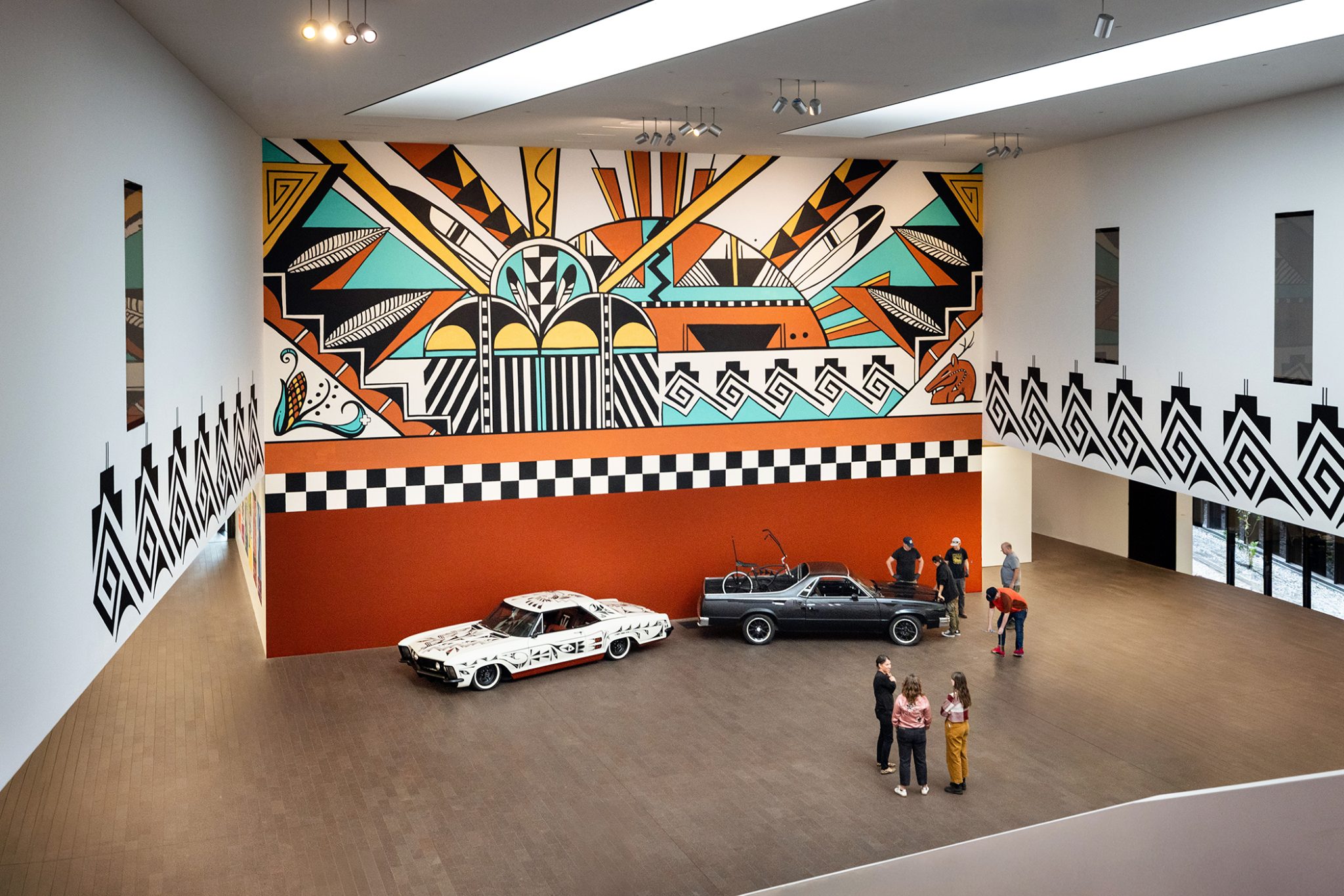 Rose B. Simpson parks a 1964 Buick inside the de Young